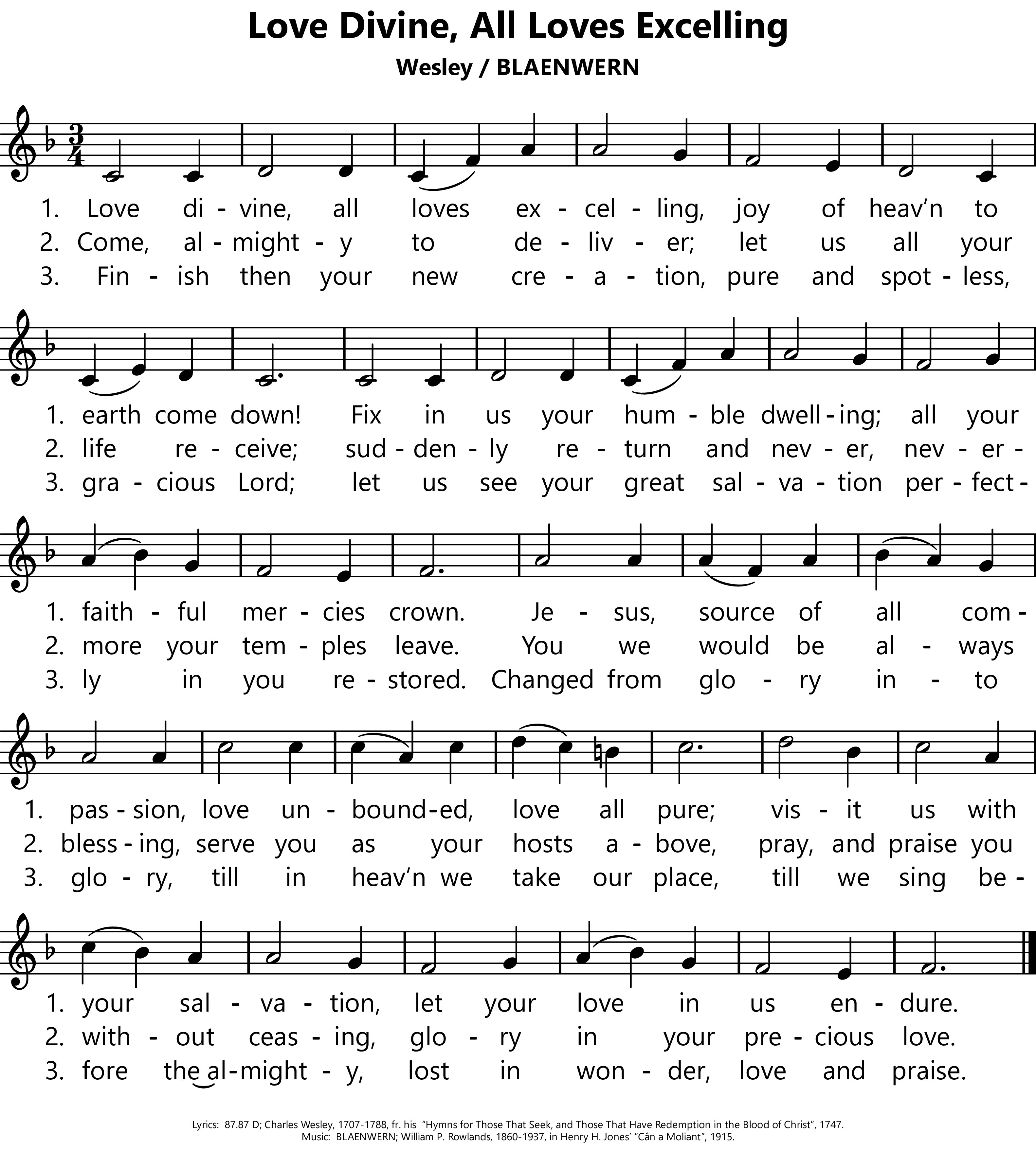 LiturgyShare: Love Divine, All Loves Excelling [Wesley]